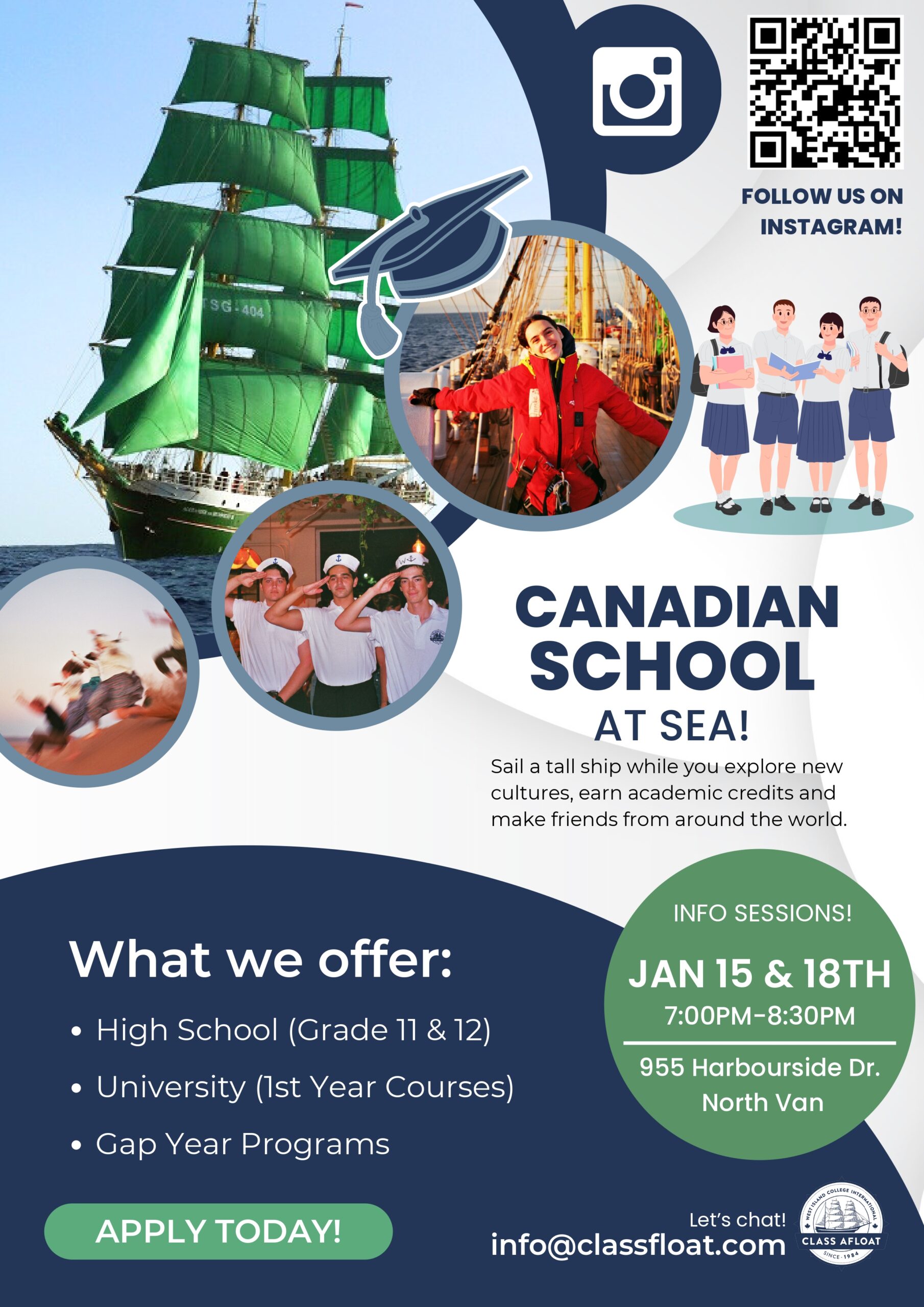 Class Afloat Information Session in Vancouver-Open to Public - Class Afloat
